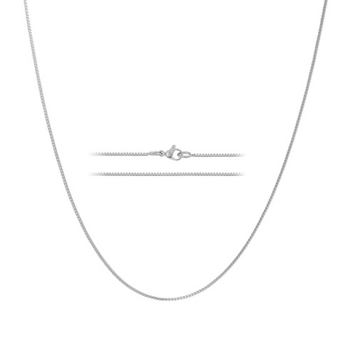 Kisper 24k White Gold Box Chain Necklace – Thin, Dainty, White Gold ...