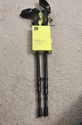 2pk Adjustable Trekking Poles Black - All In Motion™: Aluminum, Rubber ...