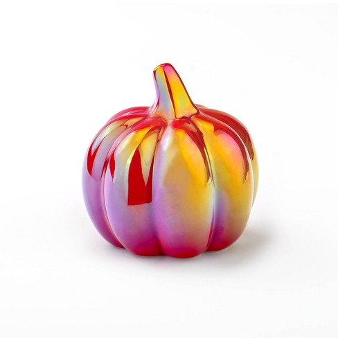 Medium Iridescent Halloween Pumpkin Sculptures - Bullseye's Playground ...