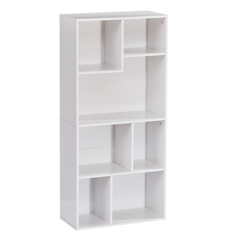 Vecelo Bookshelf 4 Tier Bookcase, White : Target