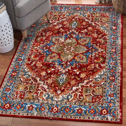 Luxe Weavers Howell Collection Oriental Area Rug, Red 5x7 : Target