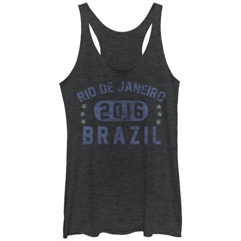 Women's Lost Gods Rio De Janeiro Brazil 2016 Racerback Tank Top - Black ...