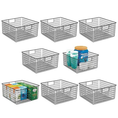 Mdesign Classico Metal Wire Food Organizer Basket With Built-in Handles ...