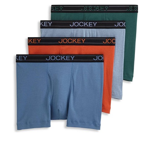 Jockey Men's Lightweight Cotton Blend 5" Boxer Brief - 4 Pack S Fresh ...