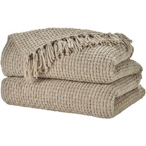 Mina Victory Lifestyle Woven Chenille Oversized Indoor Throw Blanket 70 ...