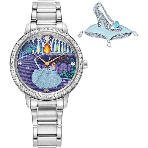 Citizen Disney Eco-drive Watch Featuring Cinderella 2-hand Stainless ...