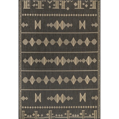 Nuloom Alexandra Aztec Indoor And Outdoor Area Rug, Gray, 4'x6' : Target