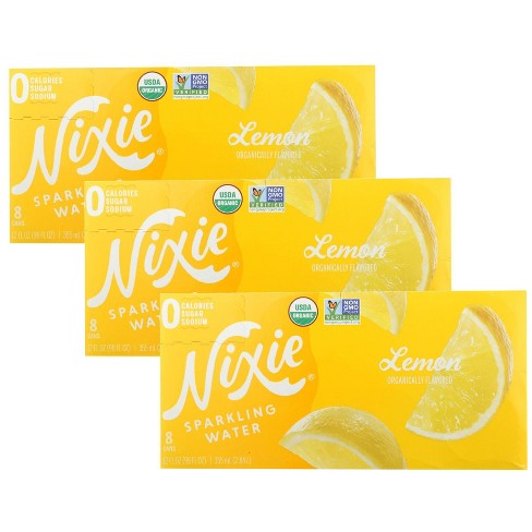 Nixie Sparkling Water Organic Lemon Sparkling Water - Case Of 3/8 Pack ...