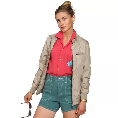 Members Only Women's Classic Iconic Racer Jacket - Small, Khaki : Target