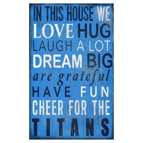 Nfl Tennessee Titans Fan Creations In This House Sign : Target