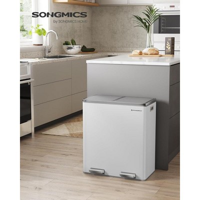 Kitchen, 16 Gallon (2 X 8 Gallon) Dual Compartment Garbage Can, 60l ...