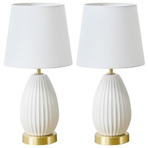 18-inch Set of 2 Table Lamps with Rotary Switch and E26 Socket, Bulb ...