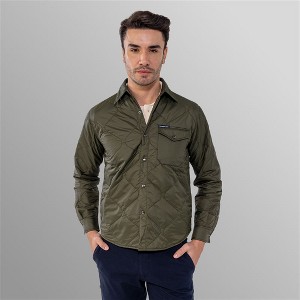 Men's Quilted Shirt Jacket - Olive - Medium : Target