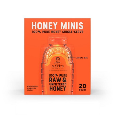 Nature Nate's 100% Pure Raw And Unfiltered Honey Mini Packets - 20ct ...