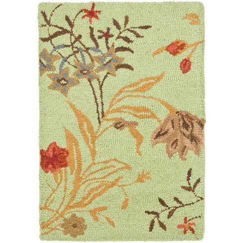 Blossom Blm919 Hand Hooked Accent Rug - Light Green/multi - 2'x3 ...