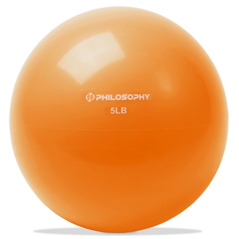 Philosophy Gym Toning Ball, 5 Lb, Orange - Soft Weighted Mini Medicine ...