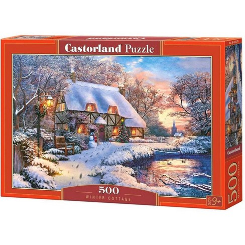 500 Piece Jigsaw Puzzle, Winter Cottage, Charming Nook, Countryside ...