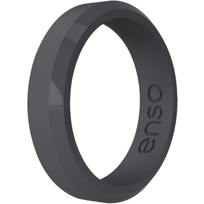 Enso Rings Thin Bevel Series Silicone Ring - Slate - 10 : Target