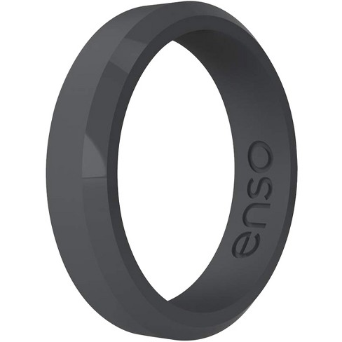 Enso Rings Thin Bevel Series Silicone Ring - Slate - 4 : Target