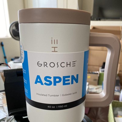 Grosche Aspen 40oz Tumbler With Handle And Straw, Insulated Tumbler ...