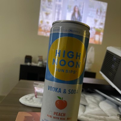 High Noon Sun Sips Peach Vodka Hard Seltzer - 4pk/355ml Cans : Target