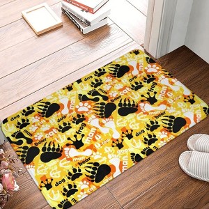 Lomsoe 1pc Footprint Print Doormat Indoor Front Door Mats Non-Slip ...