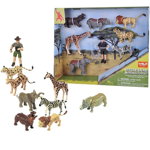 Wild Republic Moveable Box Set Safari Figurines, 9 Pieces : Target