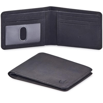 Wallet for Men Bifold Real Leather RFID Blocking Front Pocket Ultra ...