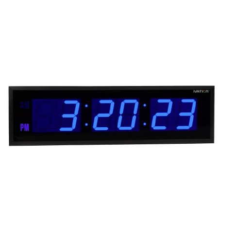 Ivation Large Digital Wall Clock, 36 Inch Big Led Display - Blue : Target