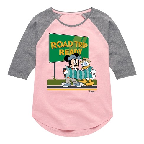 Girls' Disney Road Trip Ready - Light Pink/ath Hea - Large : Target