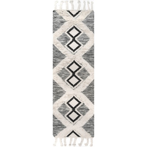 Nuloom Yara Shaggy Helix Diamonds Kitchen, Hallway, Entryway Area Rug ...
