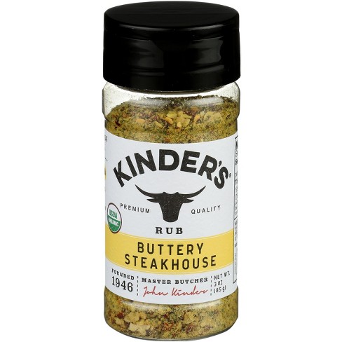 Kinders Rub Buttery Steakhouse Organic - Case Of 8 - 3 Oz : Target