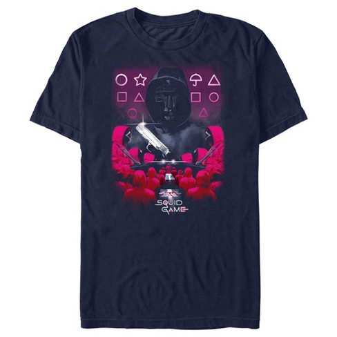 Men's Squid Game Front Man Icons T-shirt - Navy Blue - Small : Target