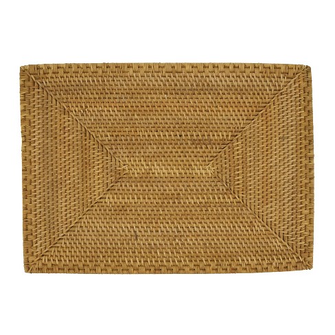 Saro Lifestyle Woven Rattan Table Mats (set Of 4), Beige : Target