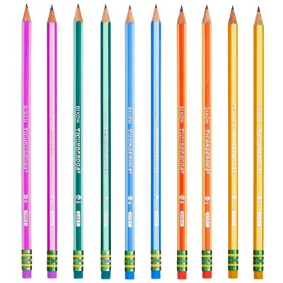 Ticonderoga® Pencils, #2 Soft, Neon Stripes, Presharpened, 10 Per Pack ...