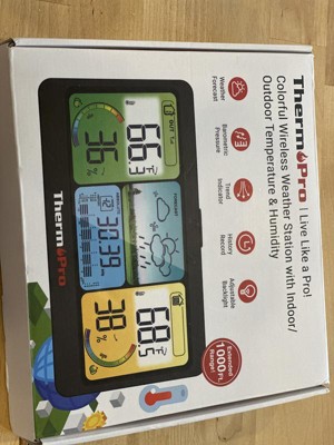 Thermopro Tp280bw 1000ft Home Weather Stations Wireless Indoor Outdoor ...