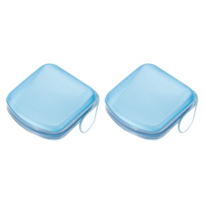 Unique Bargains Plastic Waterproof Durable Cd Storage Cases 2 Pcs Blue ...