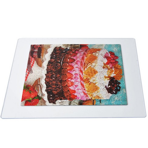 Azar Displays Clear Plastic Jigsaw Puzzle Board, Portable Puzzle Saver ...