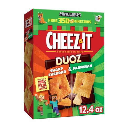 Cheez-it Duoz Sharp Cheddar And Parmesan Baked Snack Crackers 12.4oz ...