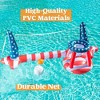 Syncfun Inflatable Pool Floats Set American Flag Volleyball Net ...