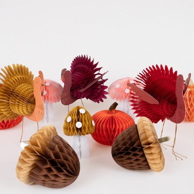 Meri Meri Honeycomb Mushroom Decorations (pack Of 10) : Target