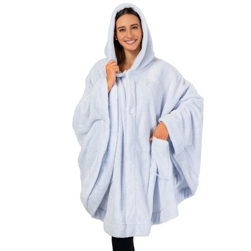 Pavilia Fluffy Angel Wrap Hooded Blanket For Women Adult, Wearable Cozy ...