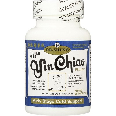 Dr. Shen's Yin Chiao Cold and Flu Tablets 750 mg Herbal Supplement for ...