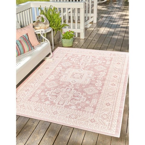 Pink outdoor rug store