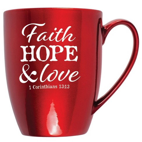 Elanze Designs Faith, Hope & Love 1 Corinthians 13:13 Cardinal Red 10 ...