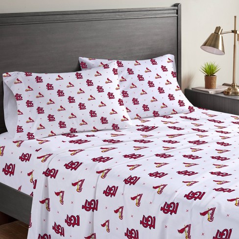 Mlb St. Louis Cardinals Small X Queen Sheet Set : Target
