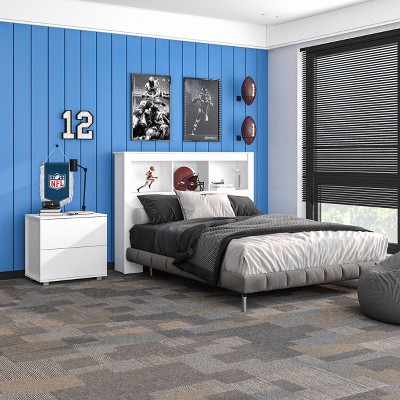 Polifurniture 2pc Full Madison Bedroom Set White: Engineered Wood ...