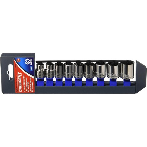 Crescent 3/8 In. Drive Metric 12 Point Standard Socket Set 9 Pc : Target