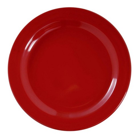 Smarty Had A Party 10.25" Solid Red Holiday Round Disposable Plastic ...