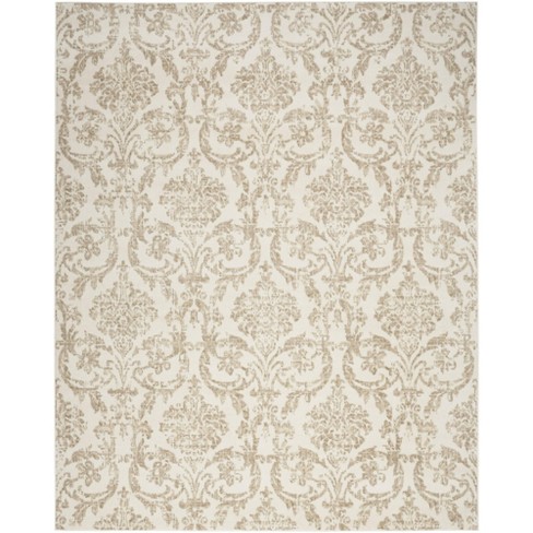 Nourison Jubilant Farmhouse Vintage Damask Area Rug Ivory Beige 5'3"x7 ...